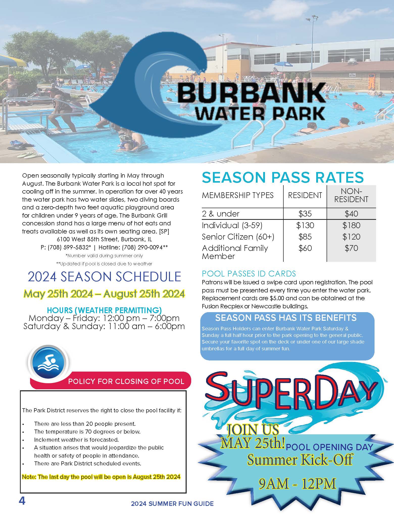 Burbank Park District – "Where Fitness and Recreation Become One"