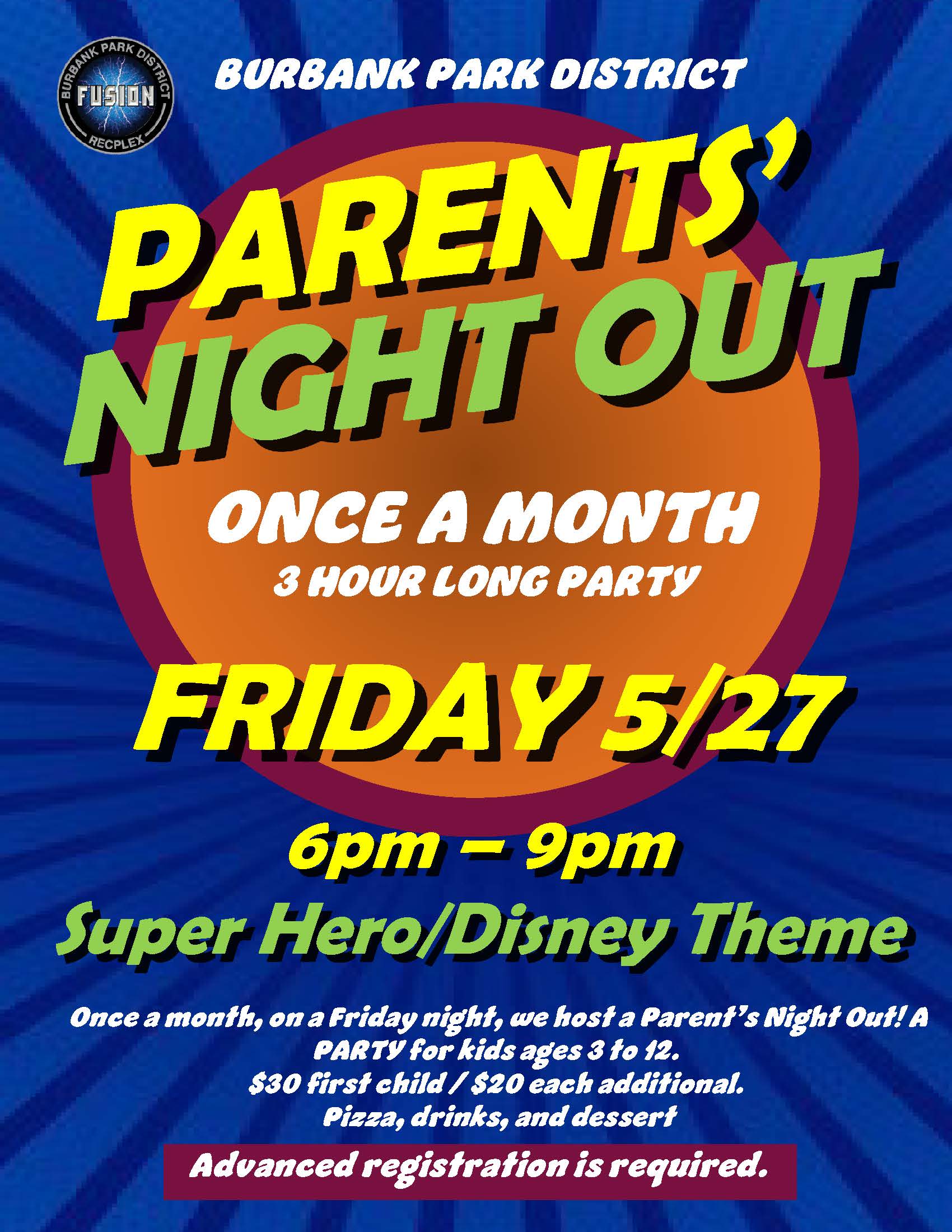 Parents’ Night Out May – Burbank Park District