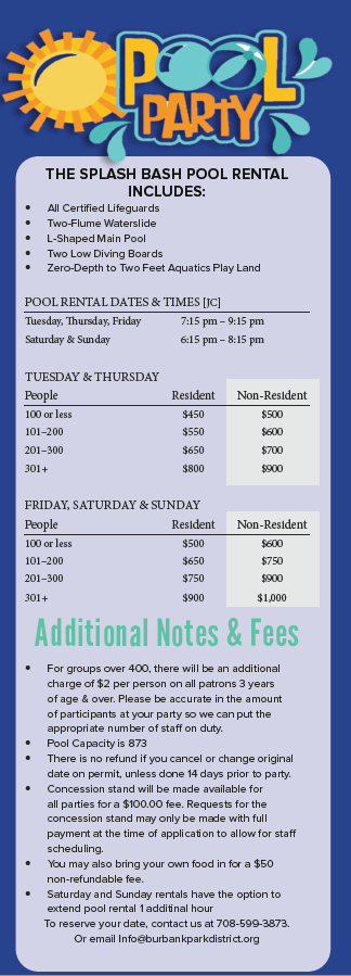 Pool Rentals | Burbank Park District