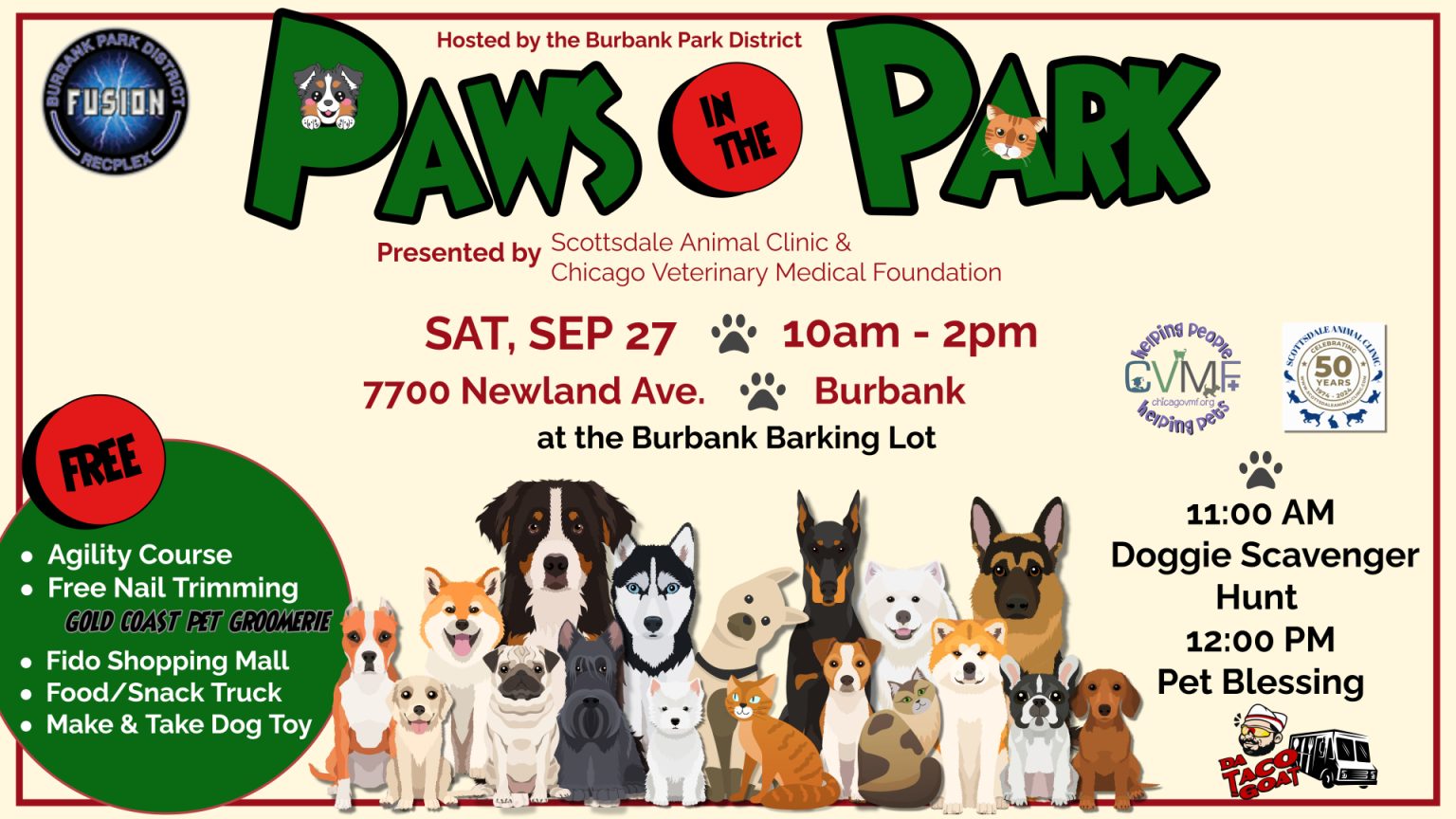 Events Around Town Calendar – Burbank Park District